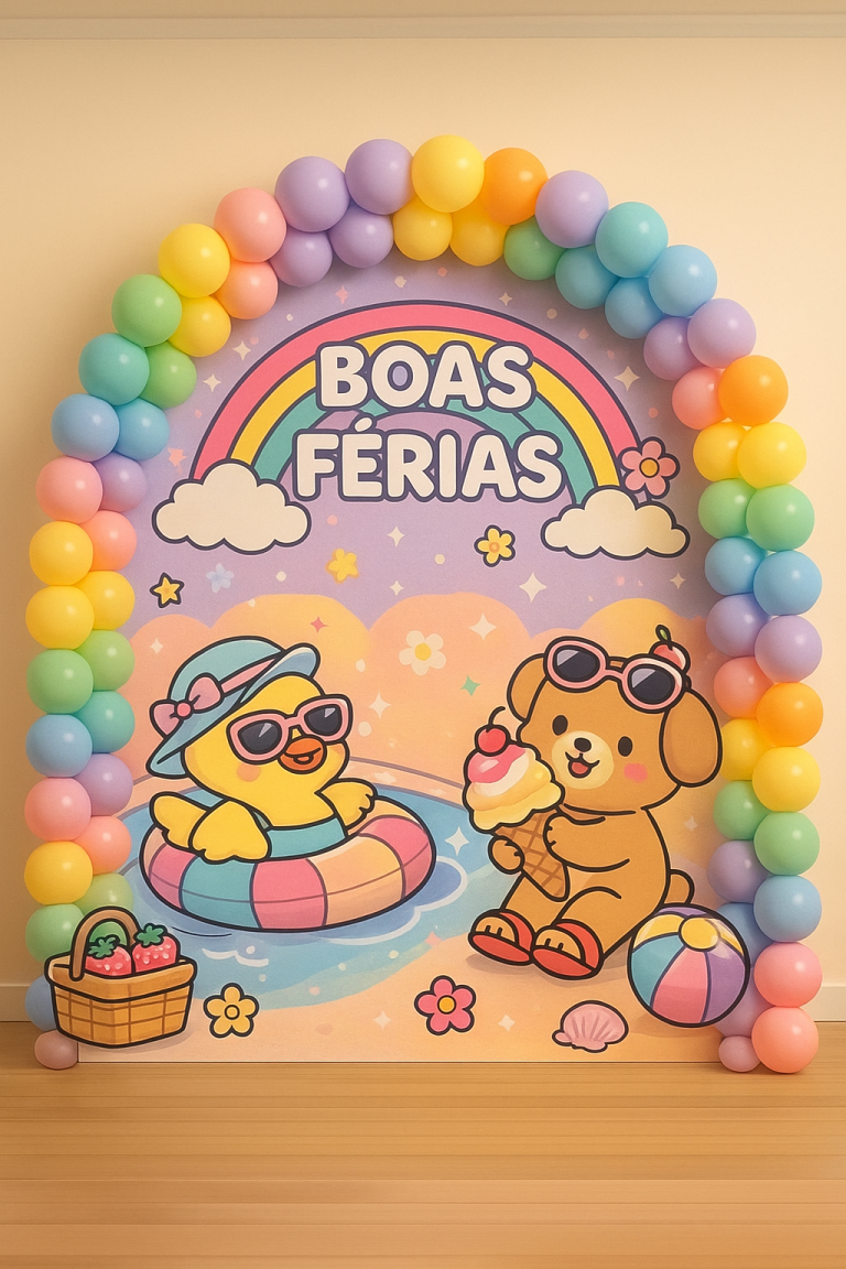Painel “BOAS FÉRIAS” – Super Colorido e Infantil – Educando Lúdico